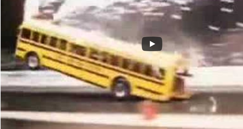 Something You Don't See Everyday! School Bus Wheelie!