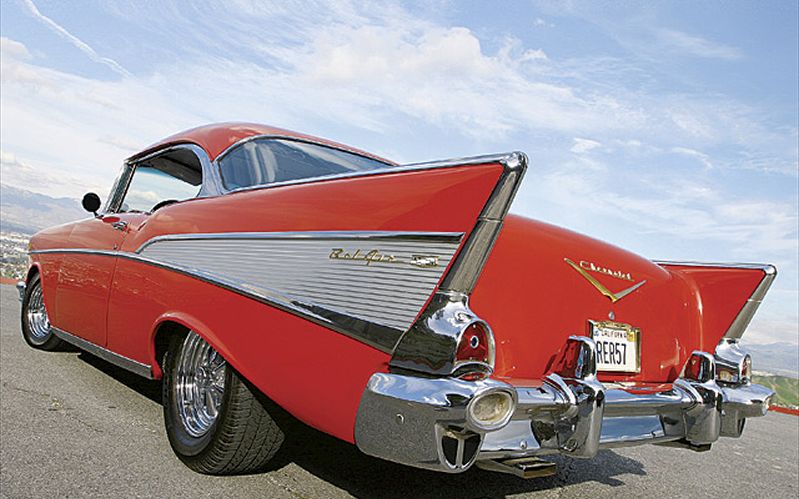 0507sc_02z+1957_chevrolet_bel_air+left_rear_view - Muscle Cars Zone!