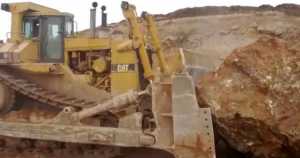 Caterpillar D11R Pushing a Massive 20-FOOT ROCK! - Muscle Cars Zone!