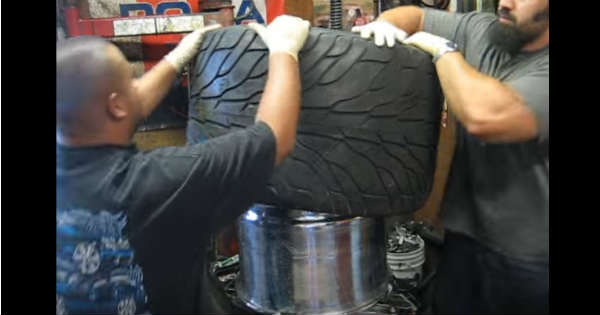 How To Install 33X22X20 Tires Onto a 20X15 RIM! - Muscle Cars Zone!