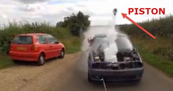 Flying Piston Launches From Under His Hood! - Muscle Cars Zone!