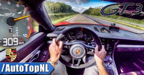 2018 Porsche 911 GT3 Acceleration & 309 km/h (192 mph) Top Speed on the ...