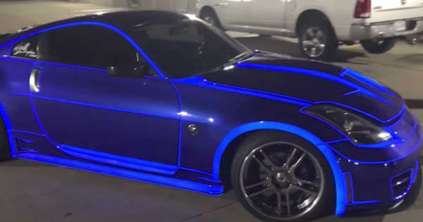 This Nissan 350Z Is A Real Life TRON Car! - Muscle Cars Zone!