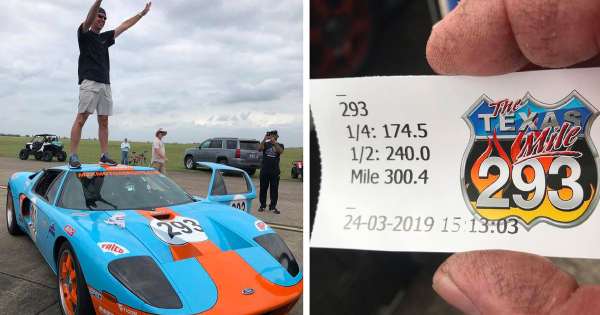 2500HP Ford GT Hits 300.4 MPH at the Texas Mile! New Standing Mile Record!